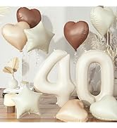 Amazon.com: 25th Birthday Balloons Set, Nude Brown Sand White Neutral ...
