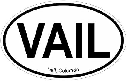 Slap-Art Vail CO Oval Vinyl Decal Sticker