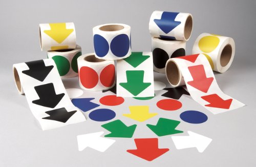 4" Green Vinyl Floor Arrows, 100 per roll, 12 Rolls per Pack, 8 pounds ...