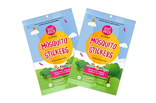 BuzzPatch Mosquito Patch Stickers for Kids (60 Pack) - All Natural ...