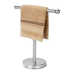 Hand Towel Holder Stand with Heavy Stainless Steel Base, T-Shape Towel ...
