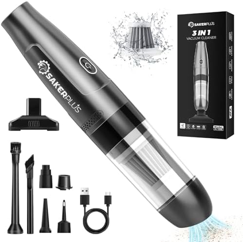 Amazon.com: SakerPlus Car Vacuum Handheld Vacuum, Car Vacuum Cordless ...