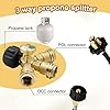 Amazon.com : Aekops 3 Way Propane Splitter QCC/POL with Gauge and Shut ...