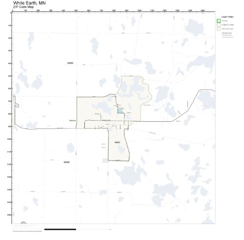 ZIP Code Wall Map of White Earth, MN ZIP Code Map Not Laminated: Amazon ...