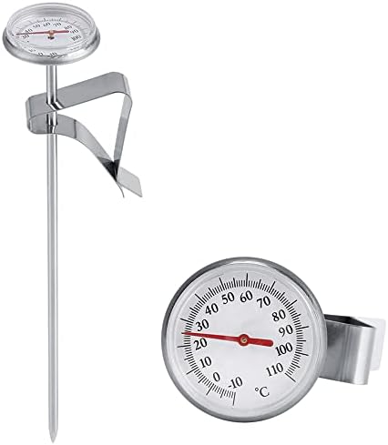 KitchenCraft Milk Thermometer, Stainless Steel Clip-On Thermometer for ...