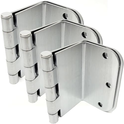 3.5 Inch Swing Clear Offset Door Hinge 3-Pack - Satin Chrome 5/8 Inch ...