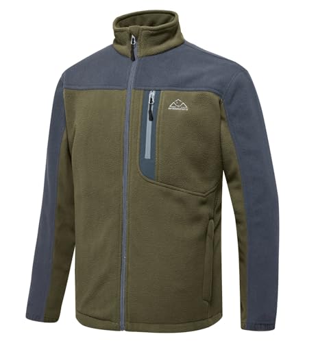 YSENTO Mens Outdoor Micro Fleece Full Zip Top Warm Winter Fleece ...