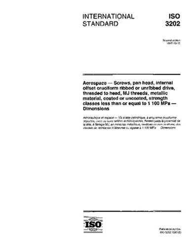 ISO 3202: 1997, Aerospace - Screws, pan head, internal offset cruciform ...