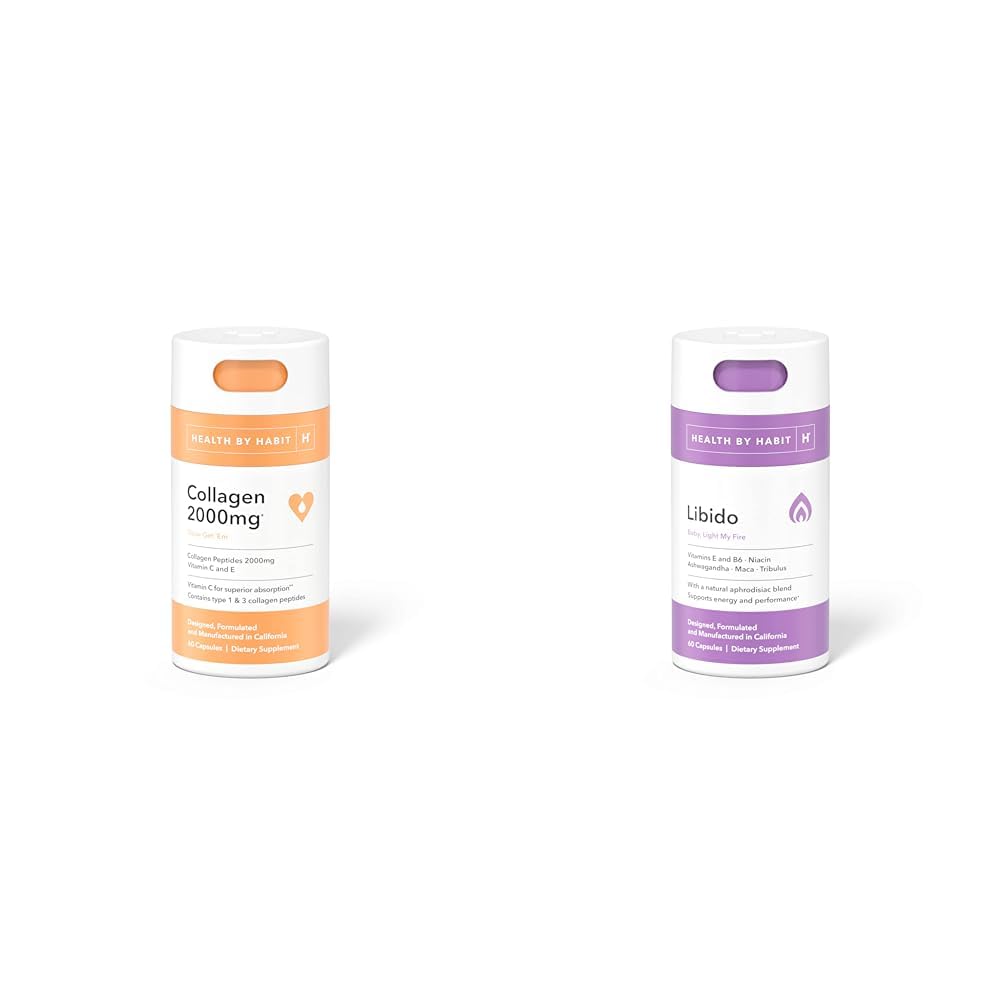 Amazon.com: Health By Habit Collagen (60 Capsules, 2000mg) and Libido ...