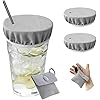 Amazon.com: Drink Covers for Alcohol, Reusable Cup Cover with Straw ...