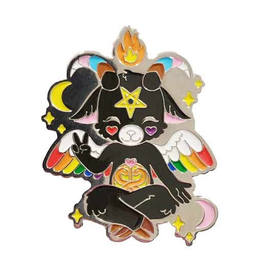 Amazon.com: Progress Pride Hidden Flag Adorable Baphomet - Soft Enamel ...