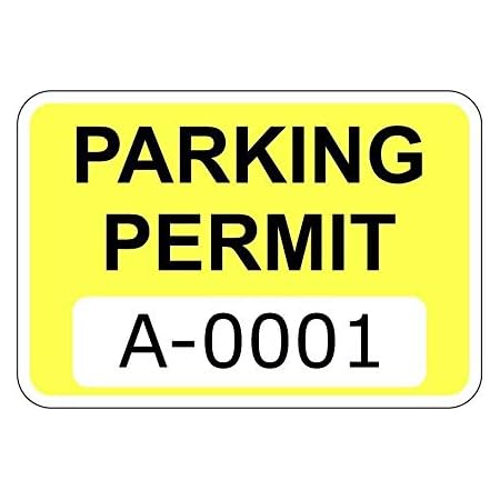Amazon.com: Blue Parking Permit Window Stickers Decals (Multiple Number ...