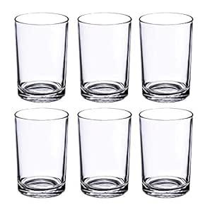 Buy Yera Glass Tumbler Transparent 210 ml Set of 6 Hot & Cold Drinks ...