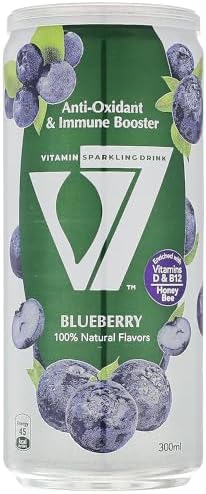 V7 Vitamin Sparkling Drink, Blueberry Flavour, Enriched with Vitamins ...