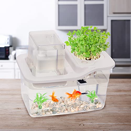 Mindful Design Mini Indoor Aquaponics Growing System Fish Tank -Table ...