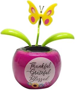 Amazon.com: Purple Solar Power Flip Flap Flower Insect for Car ...
