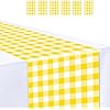 Amazon.com: MUNILAIL 6 Pcs Yellow and White Checkered Table Runner 14 x ...