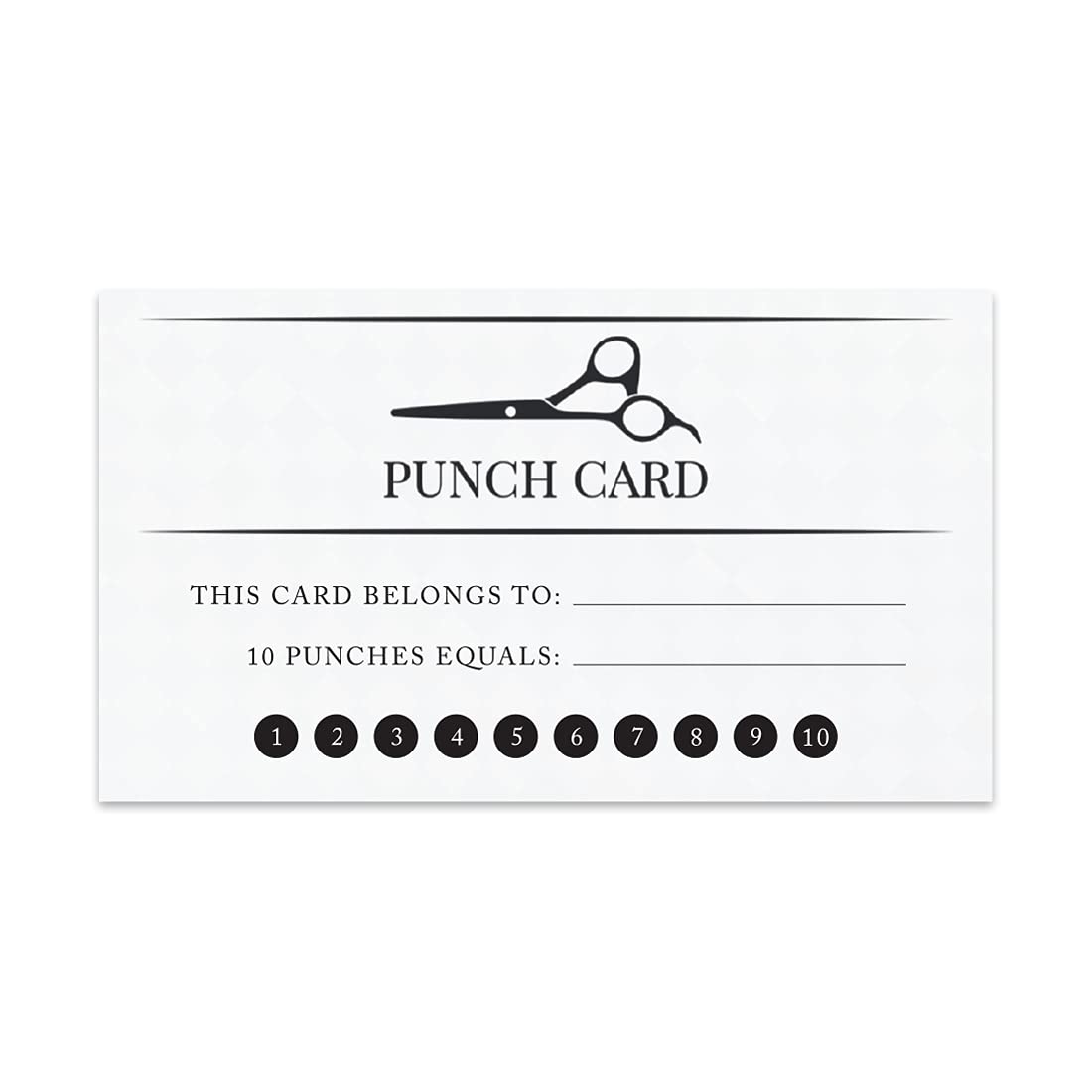 Punch Cards For Haircuts Plastic Loyalty Punch Cards And Key Tags
