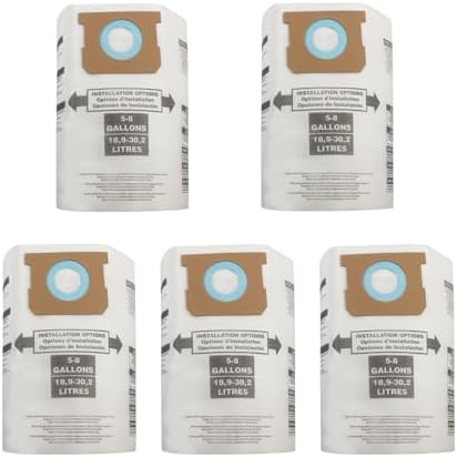 Amazon.com - 5 Pack Vacuum Bags Replacement for Shop Vac Bags 5-8 ...