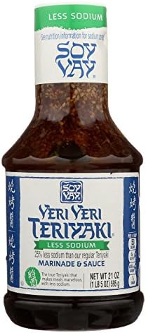 Amazon.com : Soy Vay Marinade Sauce, Veri Veri Teriyaki Less Sodium, 21 ...