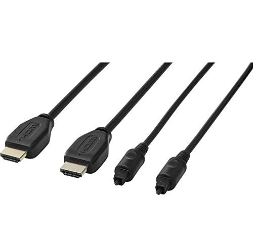 Amazon.com: Dynex 6ft HDMI Cable and 6ft Optical Audio Cable - Black ...