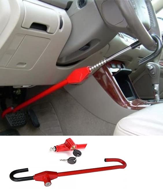 Trigcars Universal Car Anti Theft Steering Lock (Havey Duty Steel ...