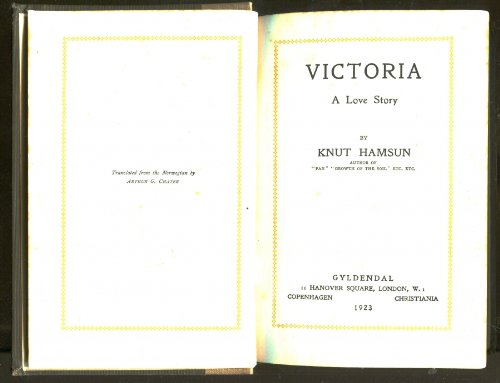 Victoria. A Love Story: Knut Hamsun: Amazon.com: Books