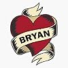 Amazon.com - Bryan Name for Bryan Name as Heart Love Sticker Bumper ...