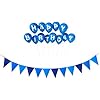 Amazon.com: Navy Blue Bunting Pennant Party Banner Decorations : Toys ...