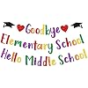 Amazon.com: Goodbye Elementary Hello Middle School Banner, 5TH Grade ...