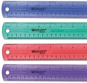 Amazon.com: Westcott 12" Jewel Colored Ruler : Tools & Home Improvement