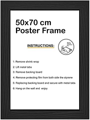 A.I.M 50cm x 70cm Poster Frame Picture Frame Black/White/Oak Photo ...