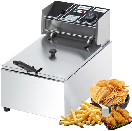 Amazon.com: Electric Deep Fryer 6 Liter Stainless Steel French Fries ...
