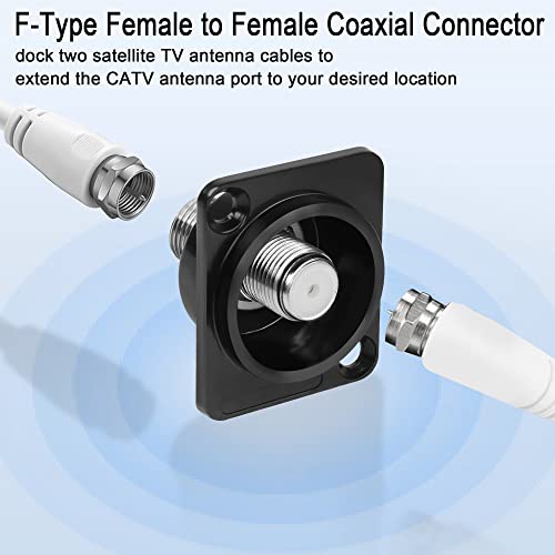 QIANRENON Inch F Type Panel Mount Adapter F-type Female to Female ...