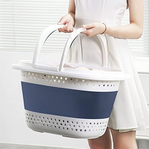 Amazon.com: HLYMXF Plastic Laundry Basket Collapsible - 23L(6 Gallon ...