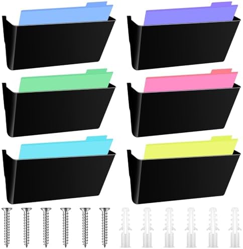 Amazon.com : Colarr 6 Pcs Legal Size Plastic Single Pocket Wall Mount ...