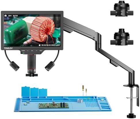 TOMLOV TM3K-3D Max 10.1" IPS Digital Microscope with Magnetic Dual ...