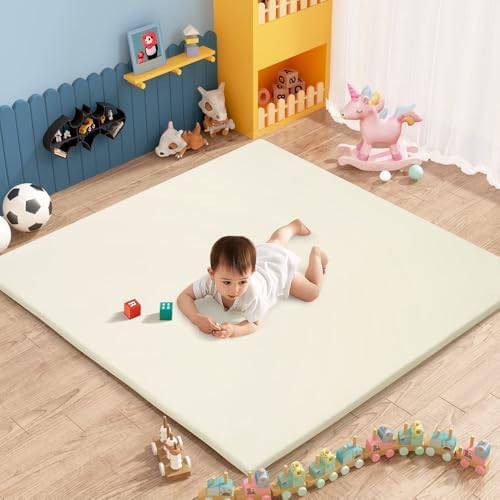 Playpals Thick Baby Play Mat, Soft Vegan Leather Floor Mat with ...