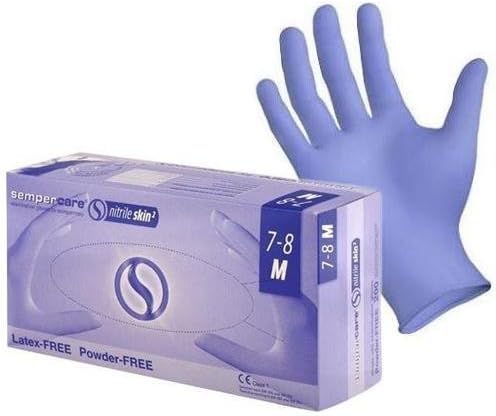 1000 x Sempercare Disposable Gloves (10 x Boxes of 100) - Blue Nitrile ...