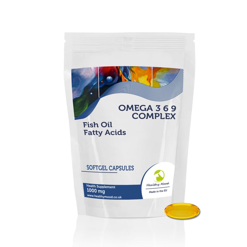 Omega 3-6-9 1000mg Capsules – Premium Fish Oil Supplement with Flaxseed ...