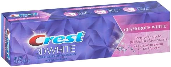 Amazon.com: Crest 3D Glamorous White Toothpaste, Enamel Safe Whitening ...