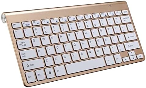 Zedo Wireless Bluetooth Keyboard Gold Low-noise Ultra-thin Mini 2.4G Wireless Desktop Cordless ...