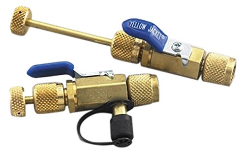 YELLOW JACKET 18985 Vacuum/Charge Valve with Side Port, 5/16" Size ...