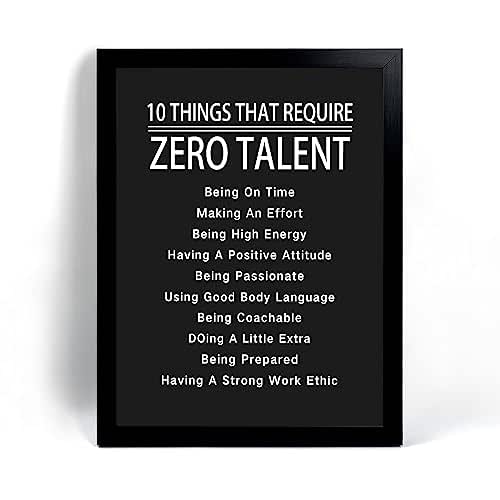 Amazon.com: Framed Picture - 10 Things That Require Zero Talent ...