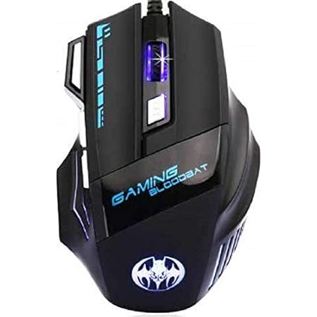 Amazon.in: Buy MFTEK USB Gaming Blood bat Mouse 7 LED Colors 7 Button ...