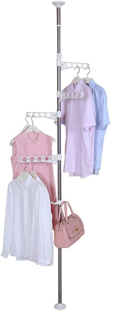 6 Tier Portable Indoor Garment Coat Drying Rack Free Standing ...