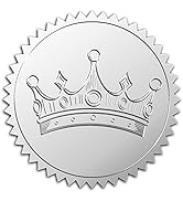 CRASPIRE 100Pcs 2" Silver Foil Sticker Excellence Certificate Embossed ...