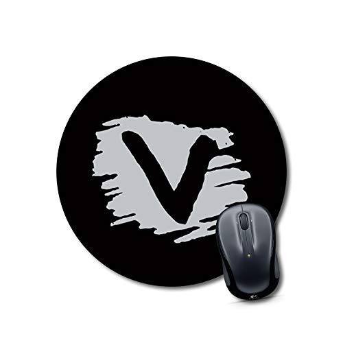 Anuman007 Mouse pad for Girls Cute Alphabet V Mouse pad Round Mouse Pad ...