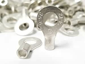 Amazon.com: for 100 Ring Terminal Connector Non-Insulated Uninsulated ...