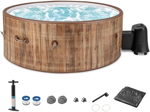 Amazon.com : RELXTIME Inflatable Hot Tub Portable Outdoor Air Jet Spa ...